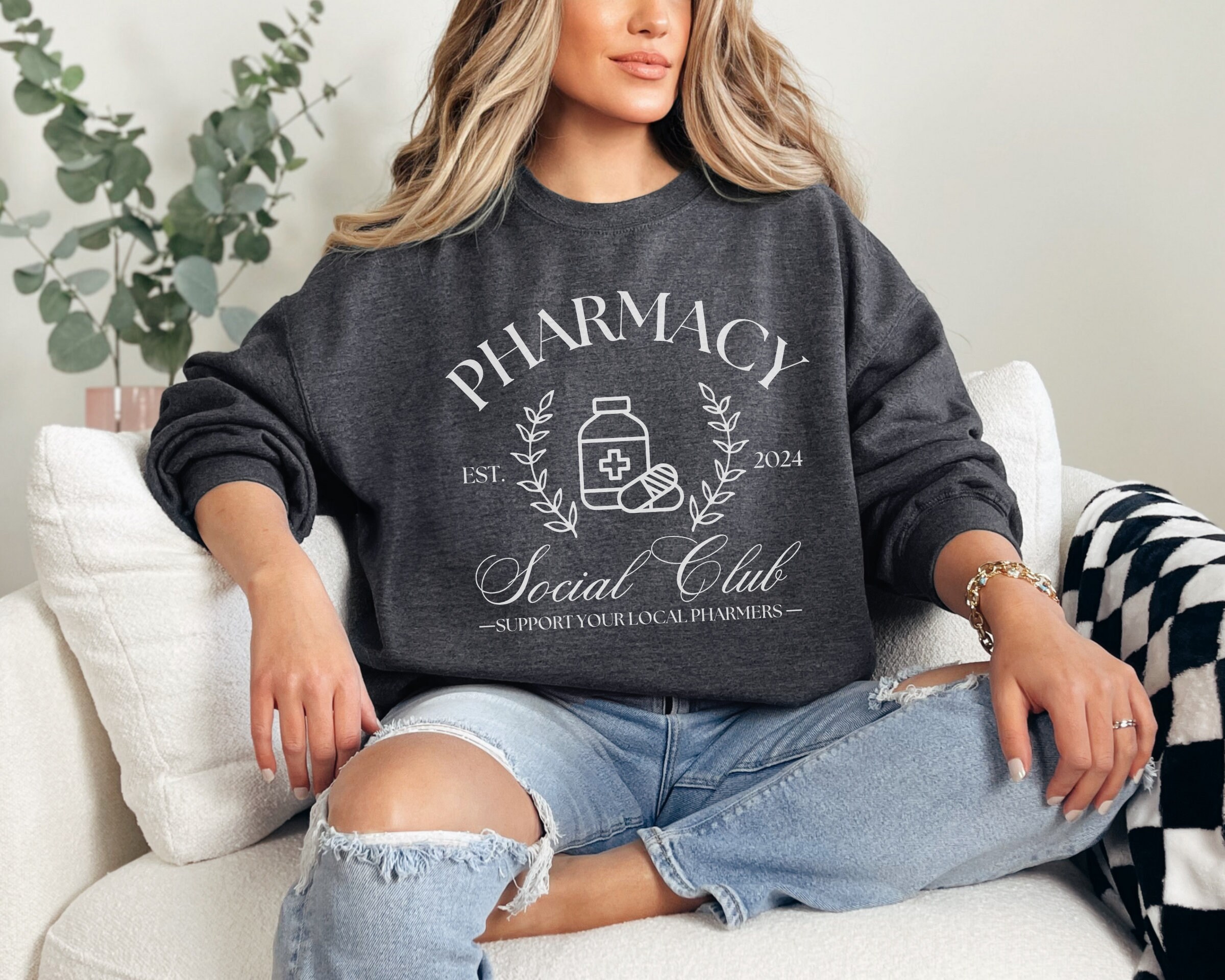 Pharmacy Crewneck Sweatshirt, Gift for Pharmacist, Funny Pharmacy Shirt ...