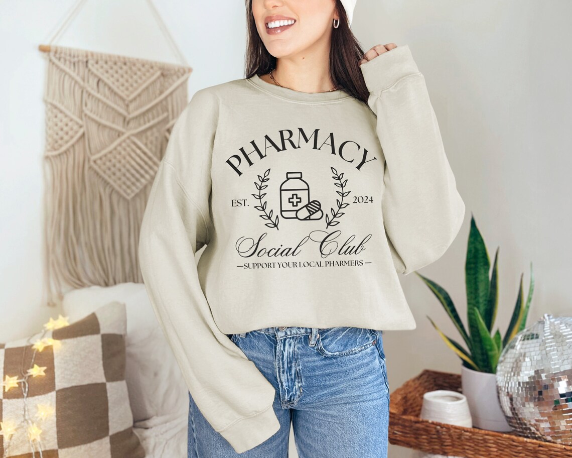 Pharmacy Crewneck Sweatshirt, Gift for Pharmacist, Funny Pharmacy Shirt ...