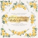 Yellow Roses Border Watercolor Cliparts 12 PNG Floral Arrangements for ...