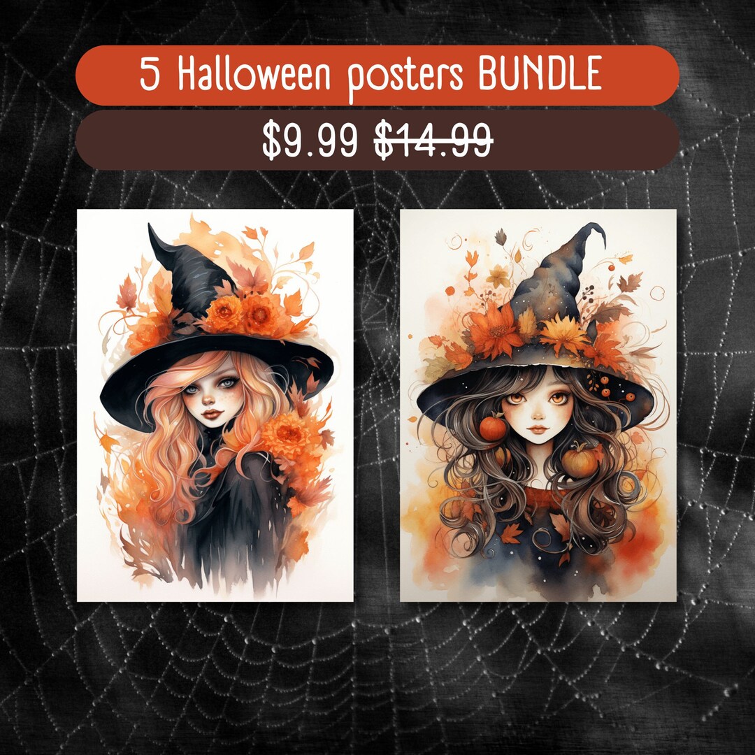 Halloween Digital Print, Halloween Posters, Halloween Wall Art, Pumpkin ...