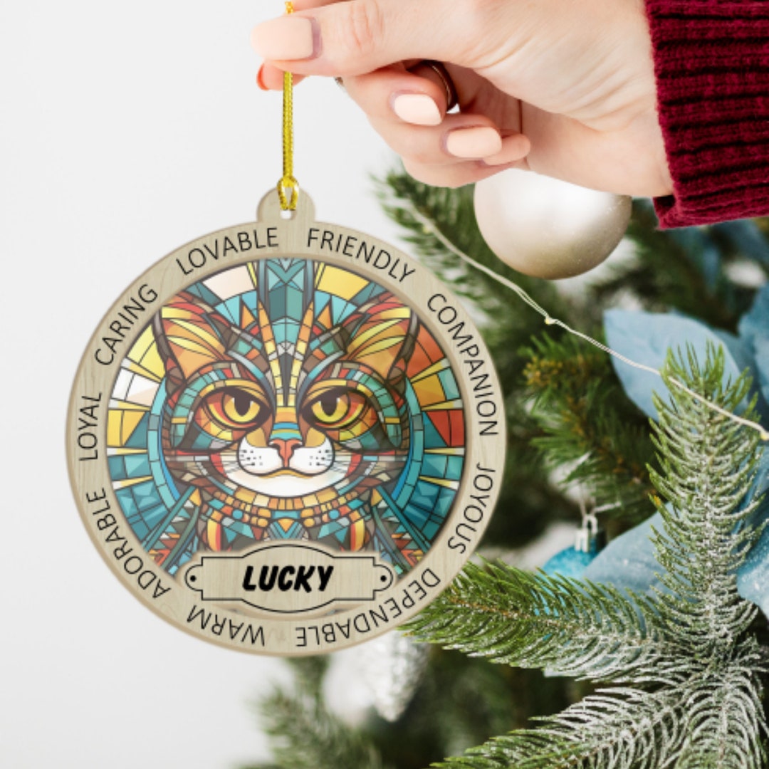 Personalized Aztec Cat Memorial Suncatcher Aztec Cat - Etsy