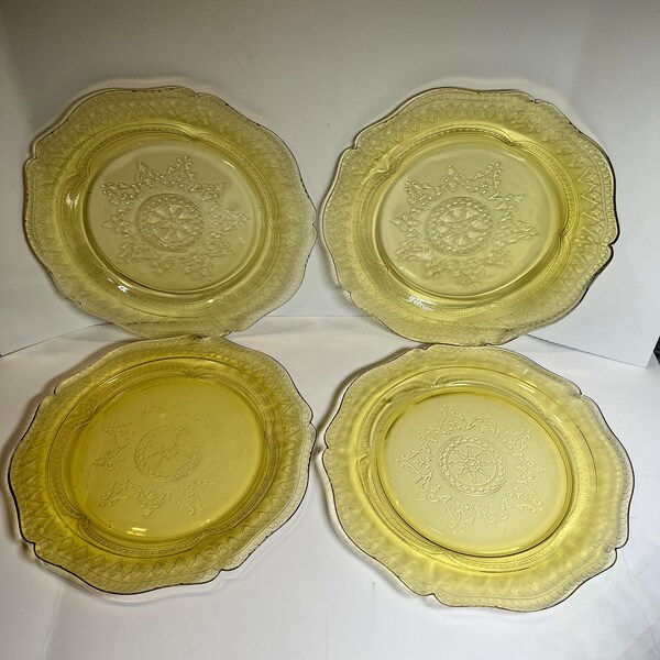 Yellow Glass Plate - Etsy