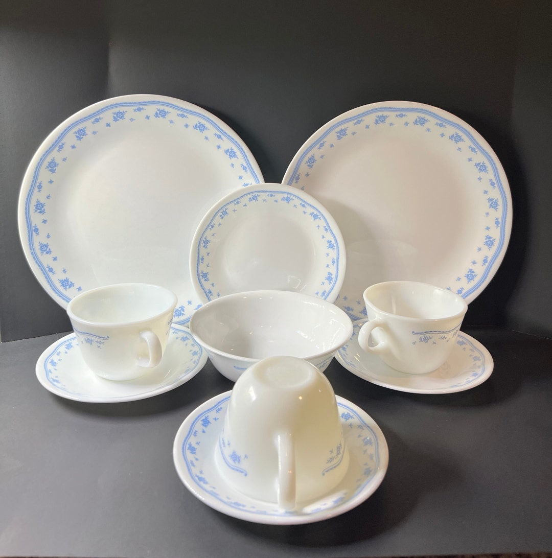 Corelle Morning Blue Dish Set of 10 - Etsy