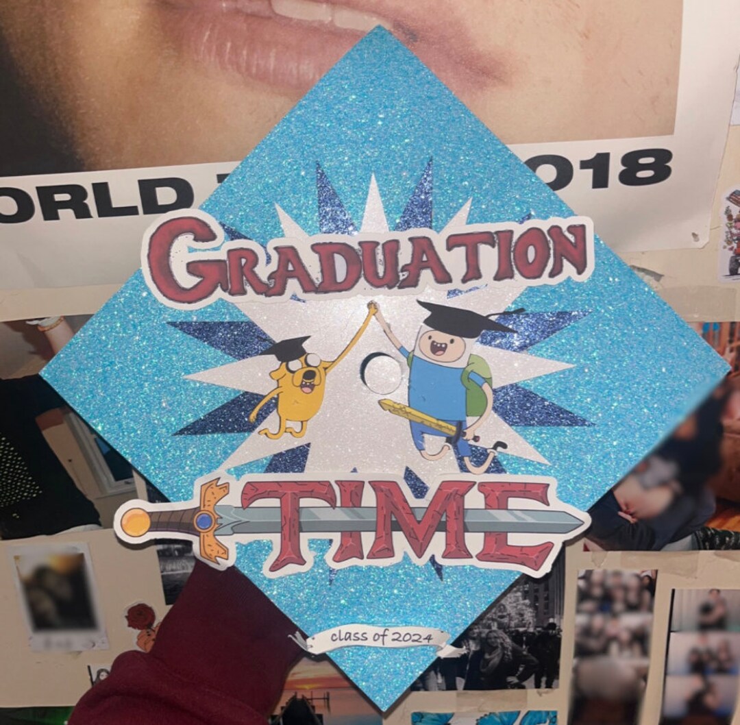 Adventure Time Graduation Hat, Craft Graduation Cap, Class of 2024, Cap ...