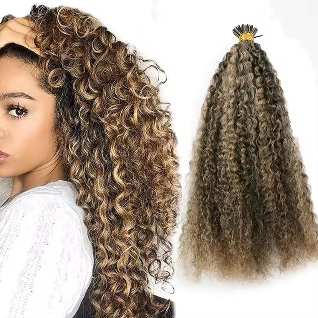 Virgin Remy Deep Wave I Tips Hair Extensions Human Hair Micro Links ...