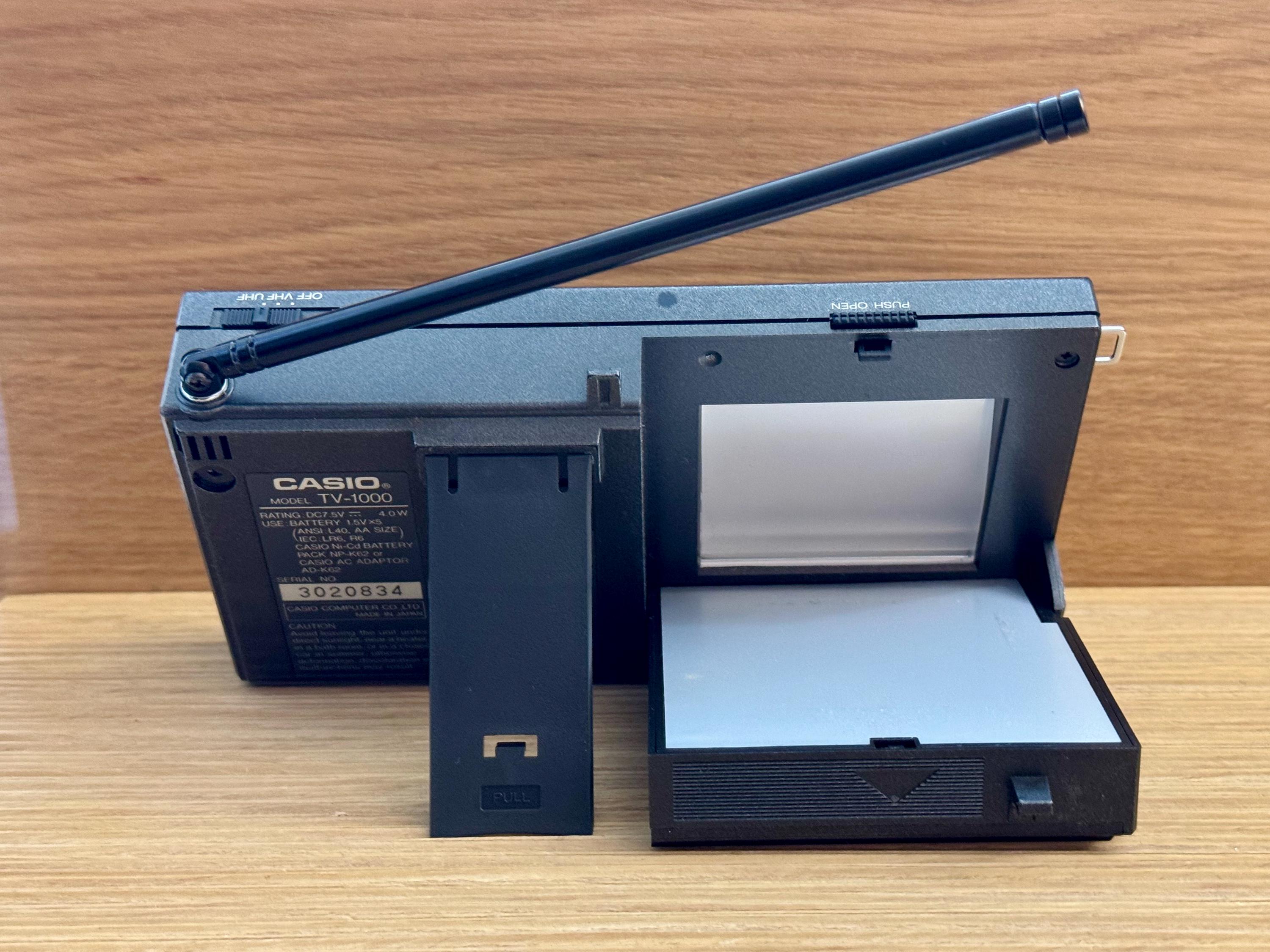 Vintage Casio TV 1000 Pocket Color Handheld Television With Case Pouch ...