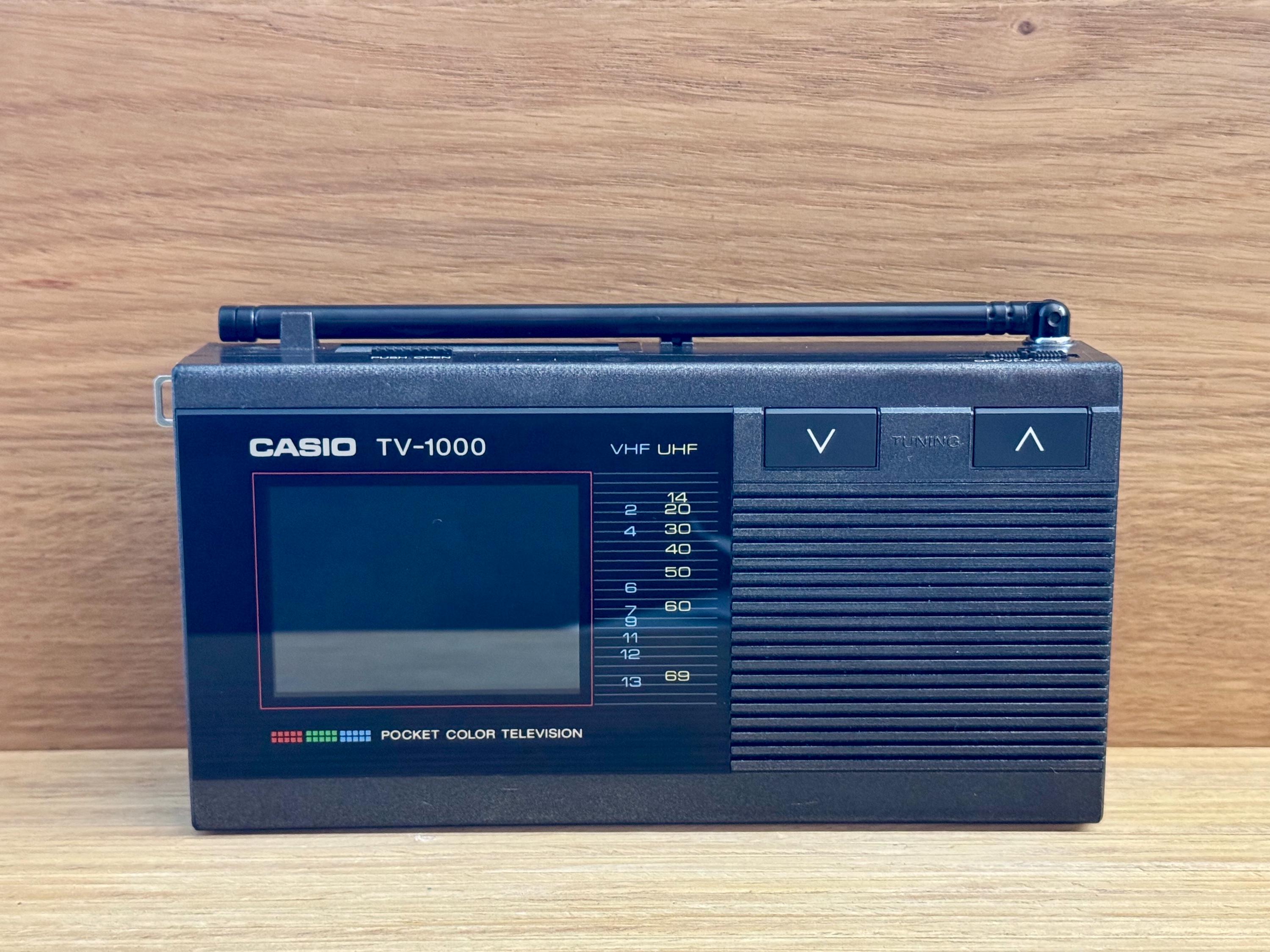 Vintage Casio TV 1000 Pocket Color Handheld Television With Case Pouch ...