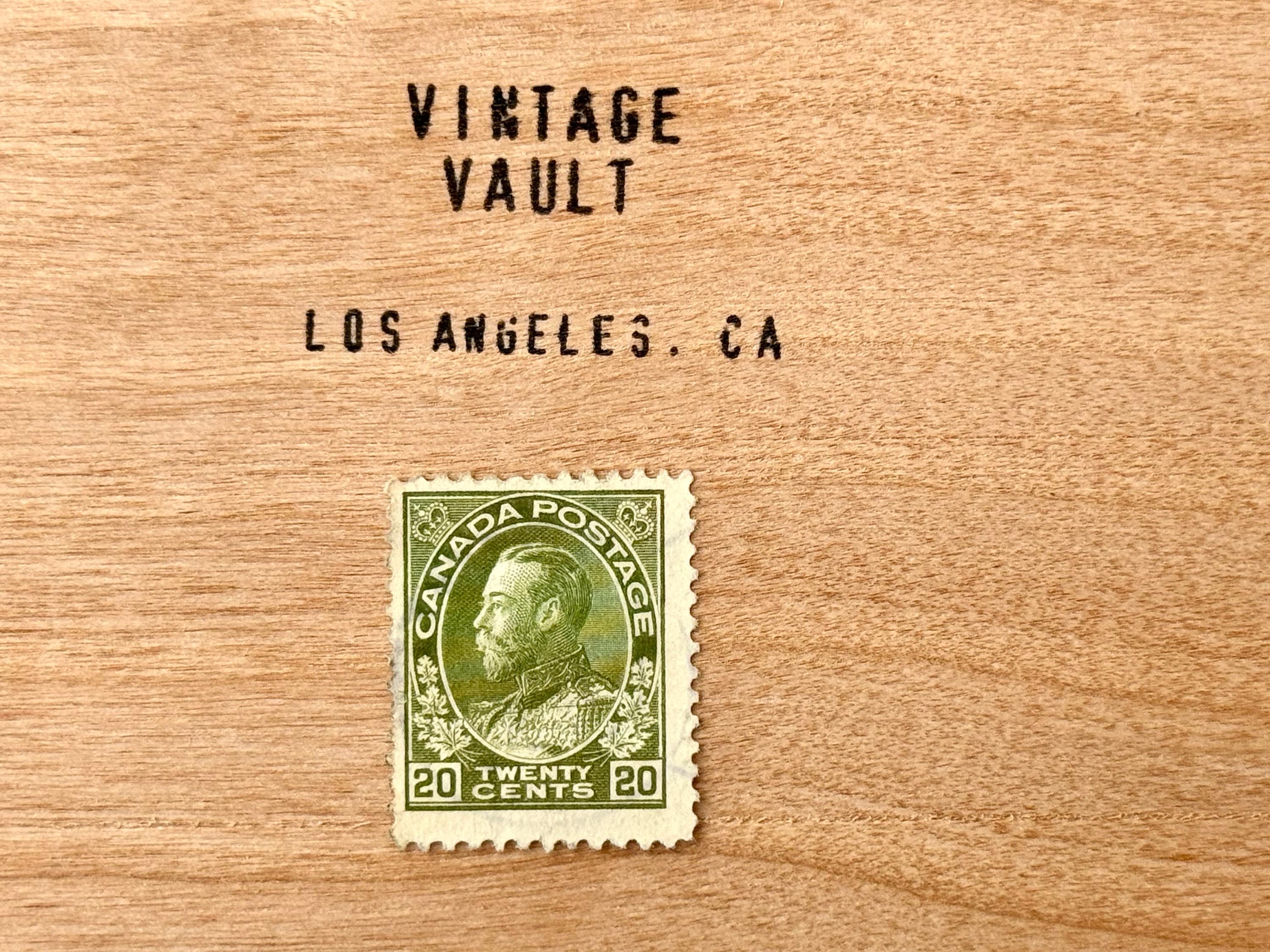 Rare Vintage Old Canada 1925 King George V Admiral 20c Olive Green ...
