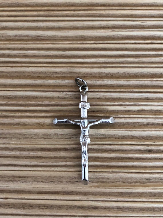 Sterling Silver Jesus Cross Pendant: Engraved Religio… - Gem