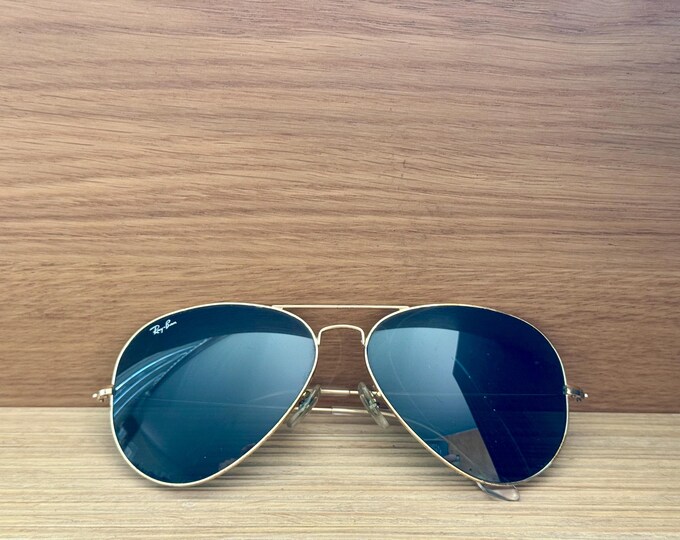 Ray Ban RB 3025 Aviator Classic Frame Polished Arista Gold Lenses G-15 ...