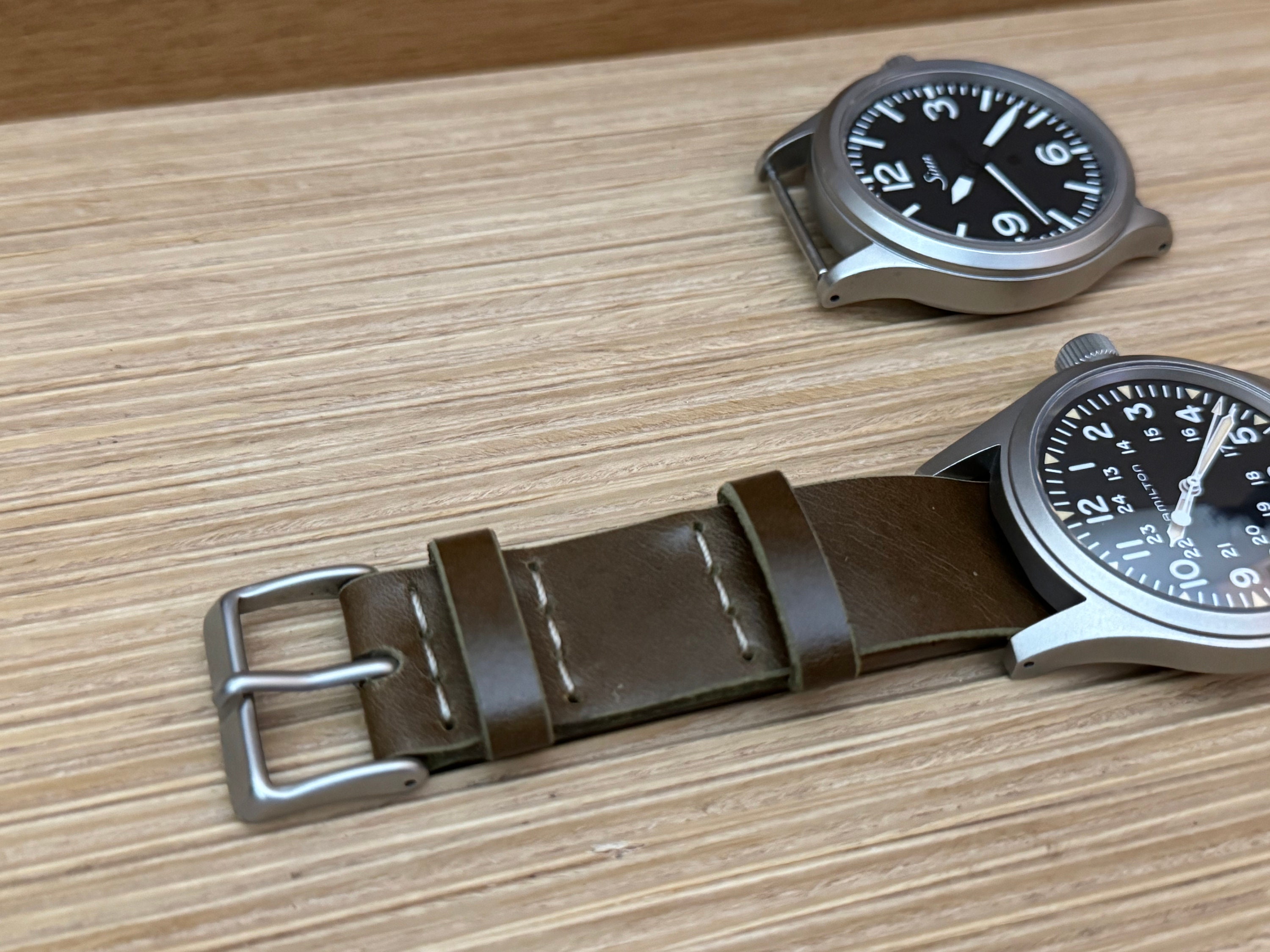 20mm Vintage Leather Hamilton Watch Strap Band Compatible Nato Watch ...