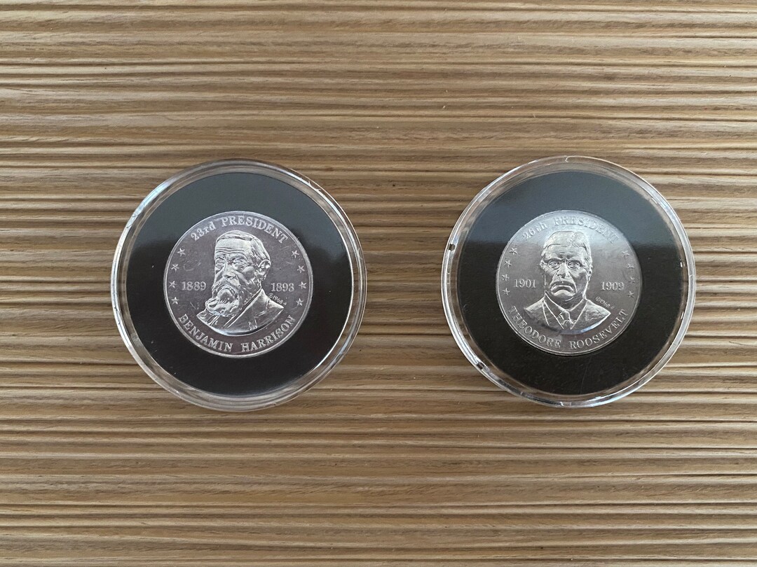 Rare Find Vintage 23rd Benjamin Harrison 26th Theodore Roosevelt Coins ...