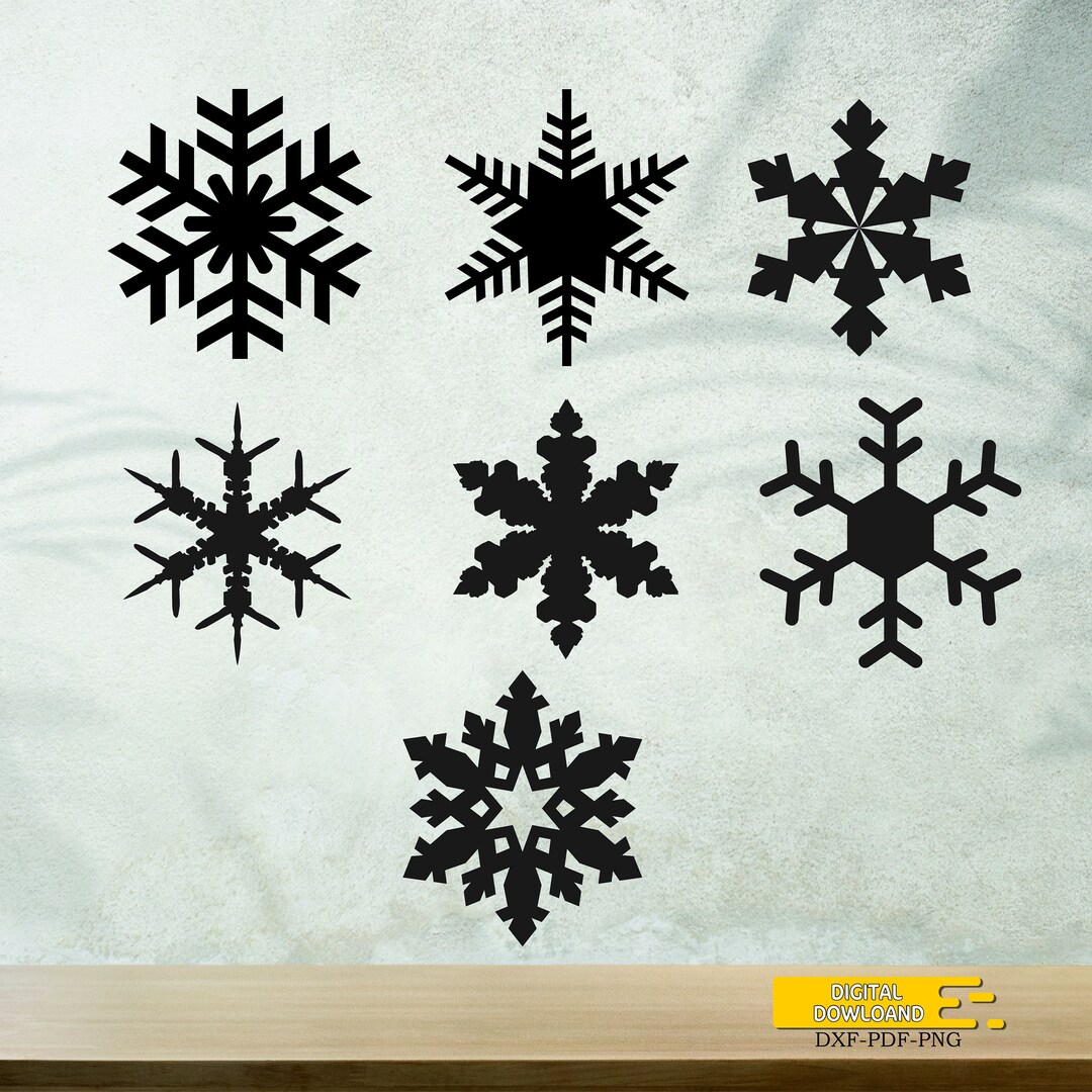 Snowflake PNG, Package, Stamp Winter SVG, Christmas PDF, Winter Png ...