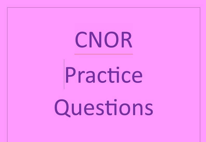 CNOR Practice Questions for Operating Room Nurses - Etsy