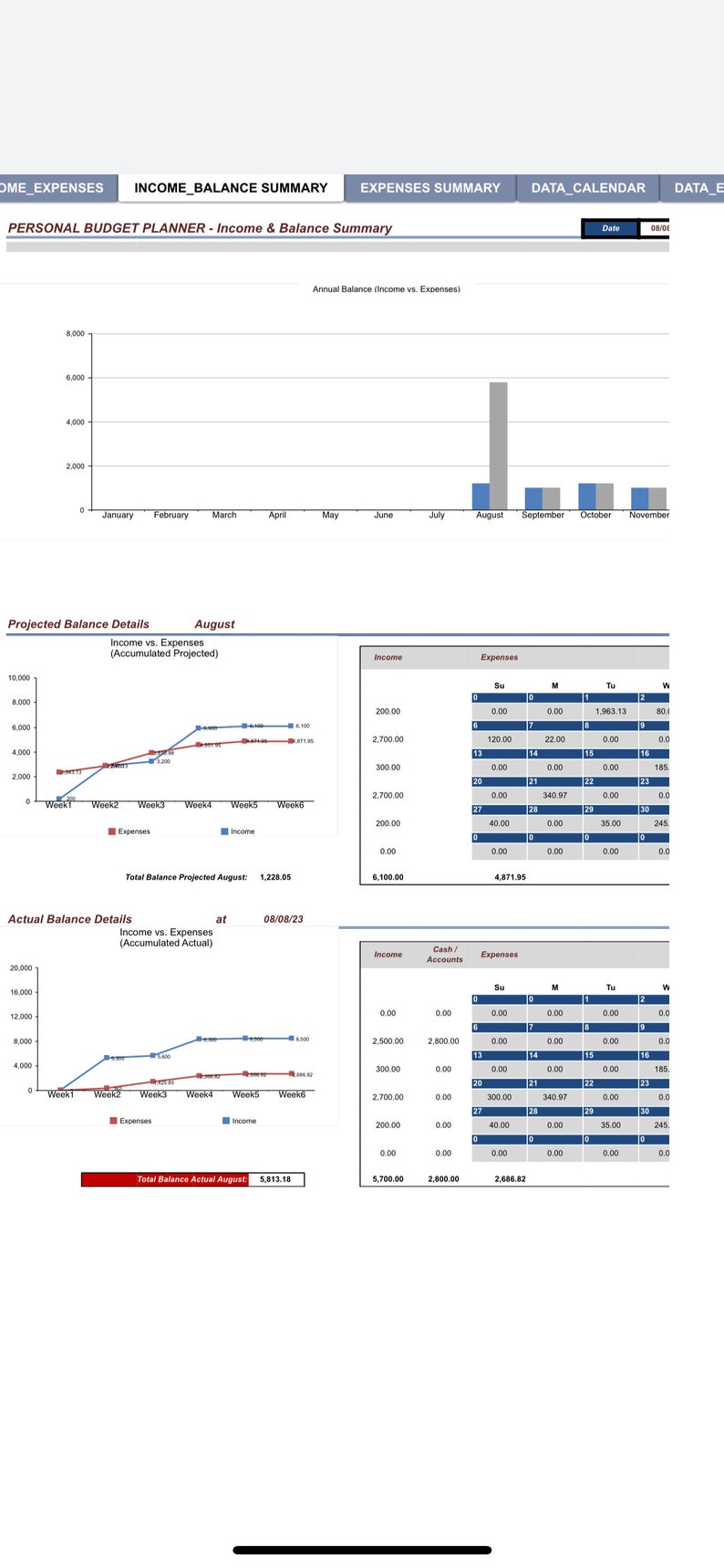 Personal Budget Planner - Etsy