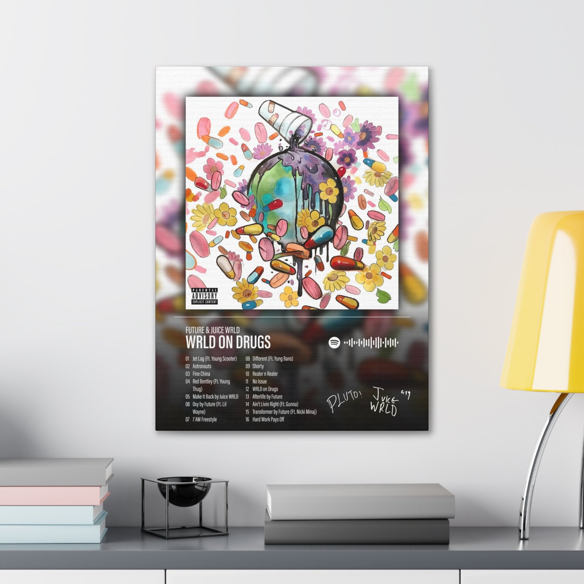 Juice WRLD and Future Canvas, WRLD on Drugs Canvas, Album Canvas With ...