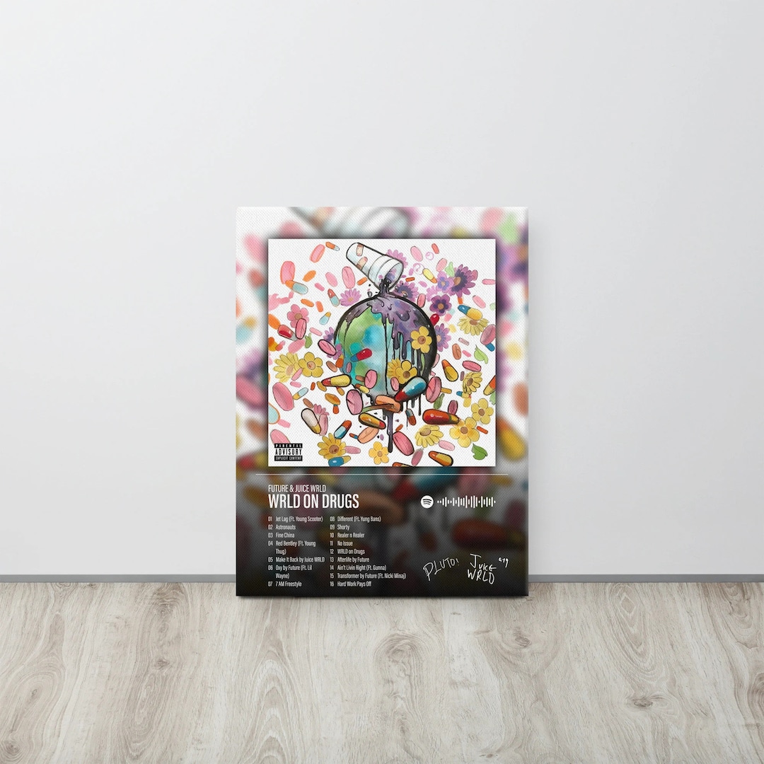 Juice WRLD and Future Canvas, WRLD on Drugs Canvas, Album Canvas With ...