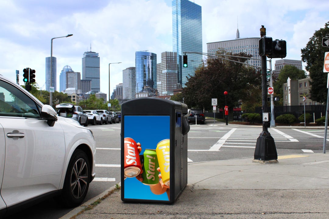 City Trash Can Advertising Mockup - Etsy