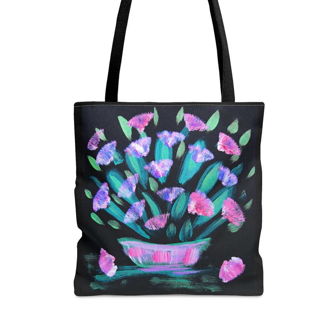 Luminous Floral Tote Bag Wildflower Bouquet Tote Shoulder Bag ...