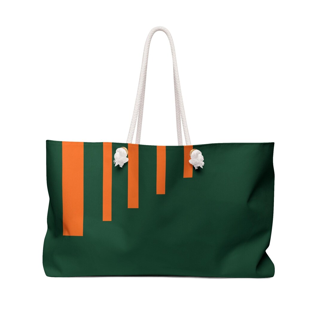 Green and Orange Weekender Bag - Colorful Travel Tote, Great for a ...
