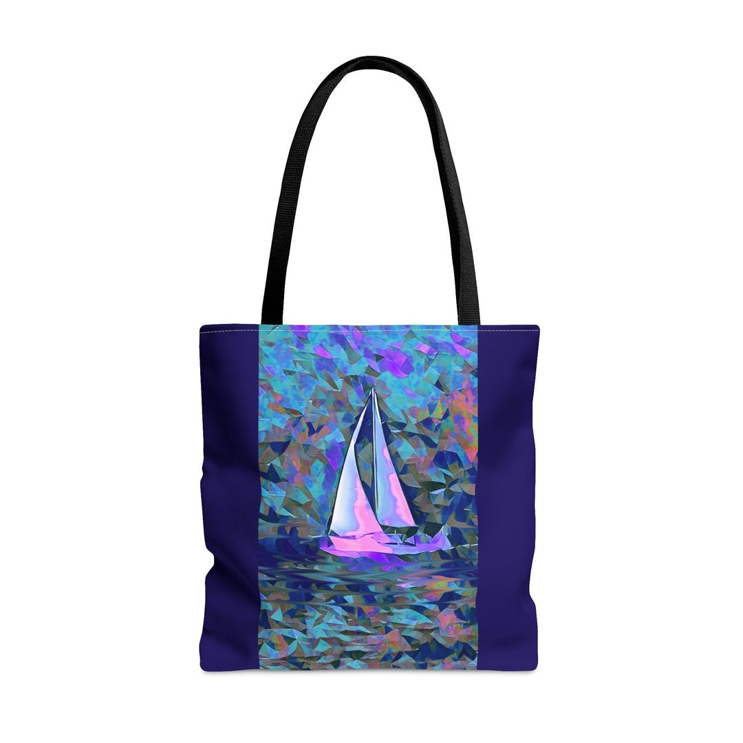 Sail Tote Bag Colorful Summer Shoulder Bag Reusable Giftbags Washable ...