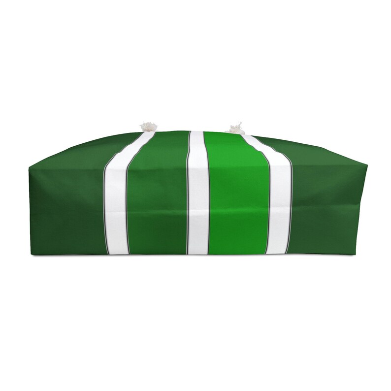 Green and White Weekender Bag - Colorful Travel Tote, Great for a Quick ...