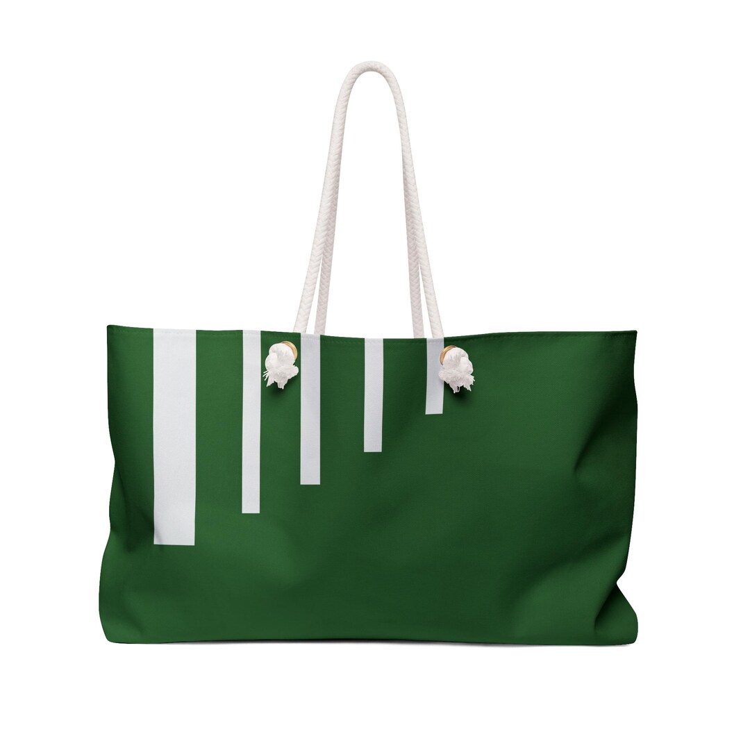 Dark Green Weekender Bag - Colorful Travel Tote, Great for a Quick Fun ...