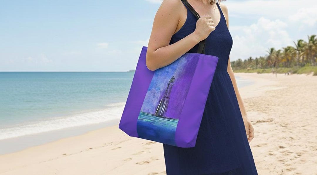 Hillsboro Inlet Lighthouse Tote Bag: Vibrant Polyester Shoulder Bag - Etsy