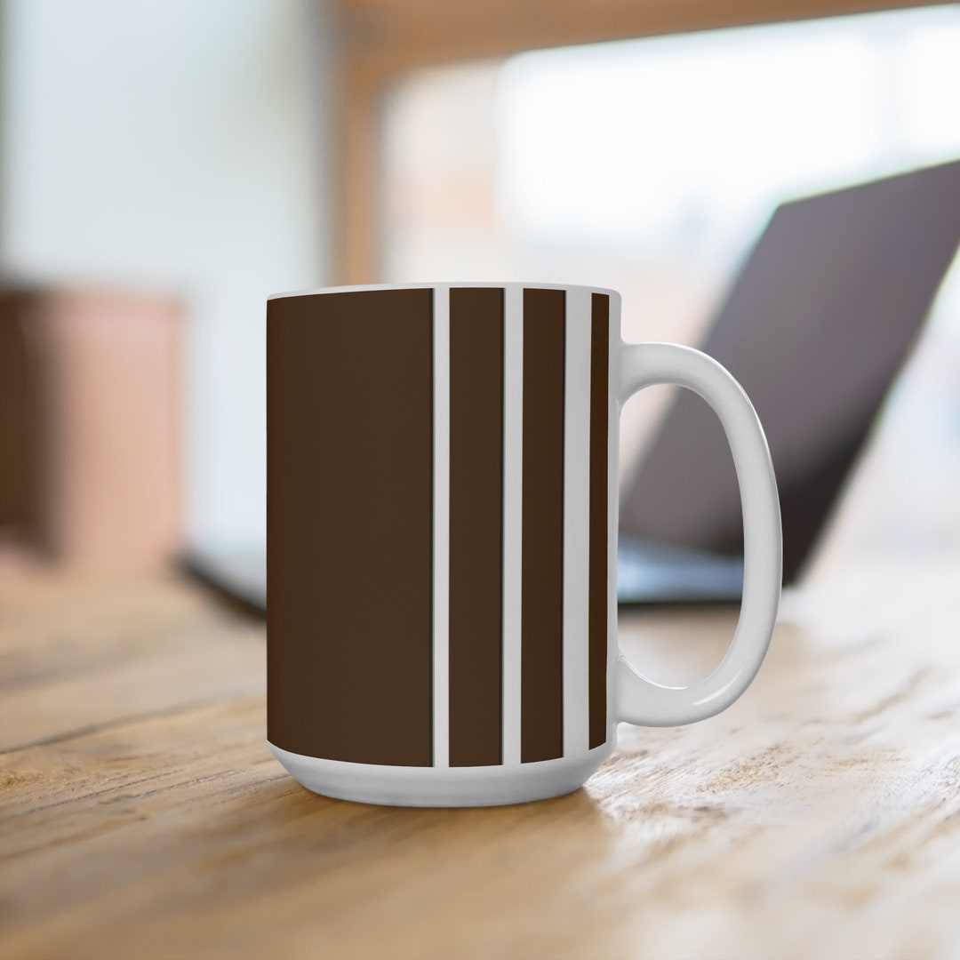 Brown and White 15oz Mug With Matching Items Available - Etsy