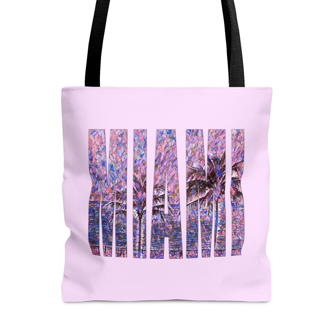 Miami Florida Tote Bag Summer Shoulder Bag Reusable Giftbag Washable ...