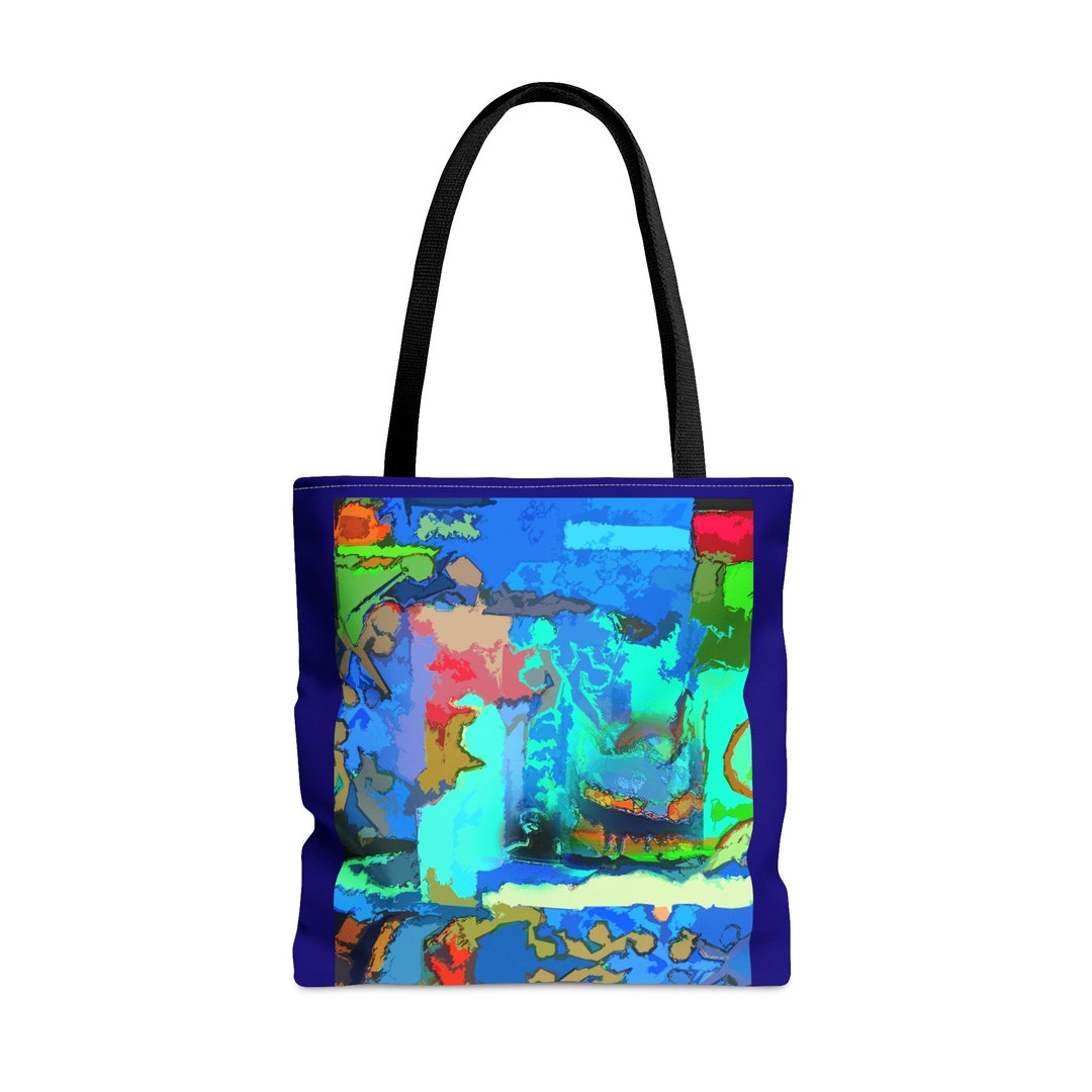 Abstract Design Tote Bag, Abstract Art Shoulder Bag, Washable Canvas ...