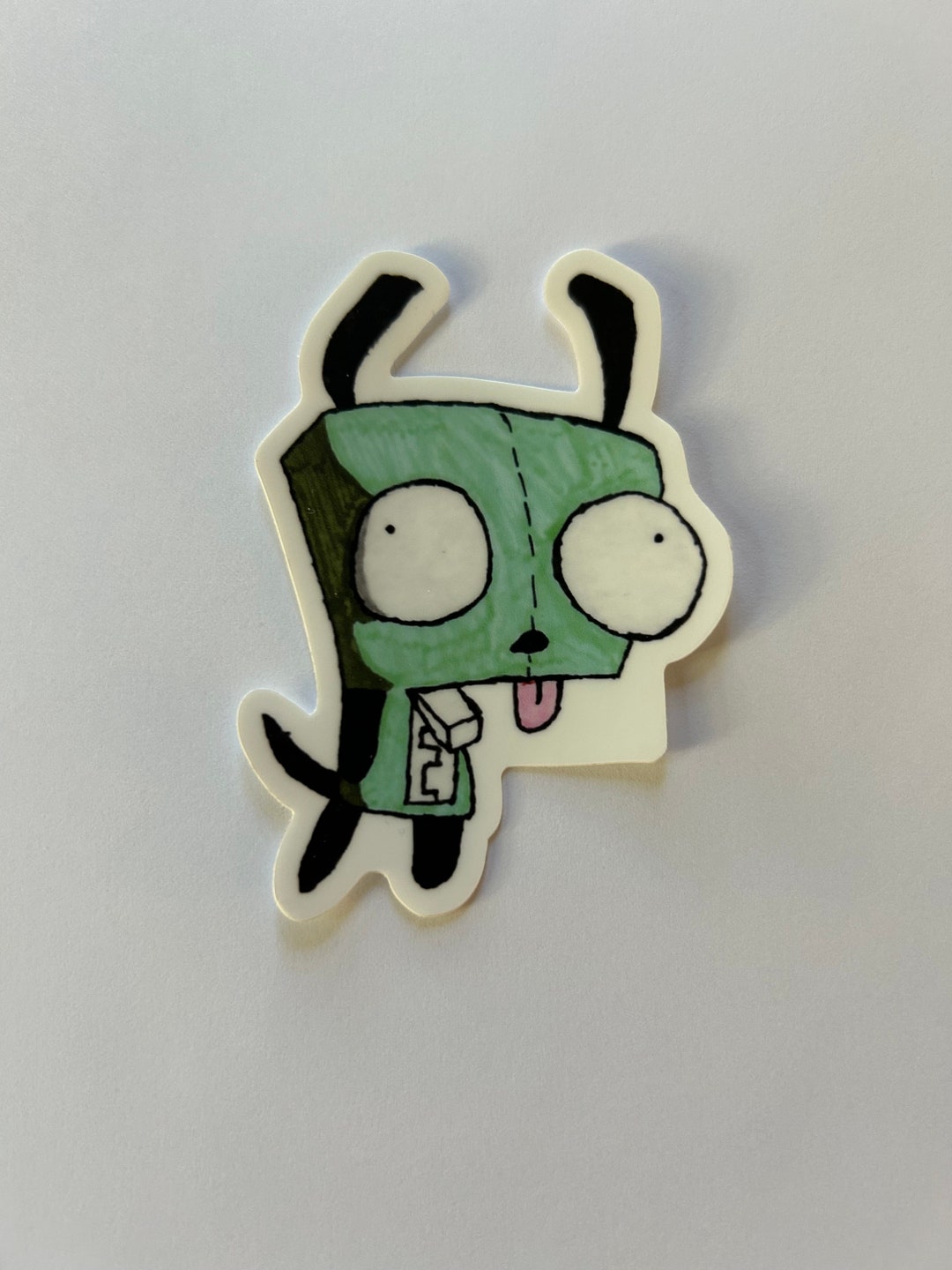 GIR (invader Zim) 2.21"x3" Soft Vinyl/holographic/glitter Vinyl Sticker ...