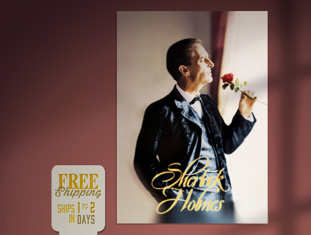 Jeremy Brett as Sherlock Holmes Matte Poster, ‘A Lovely Rose”, Romantic ...