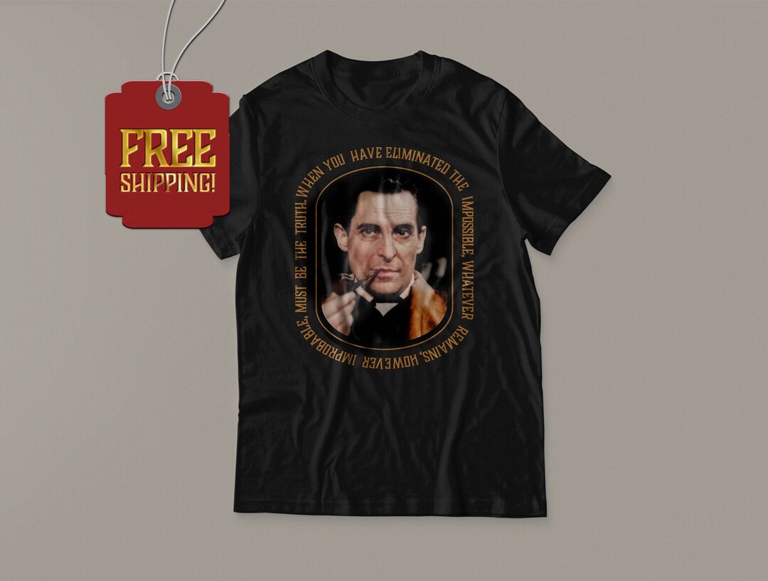 Jeremy Brett as Sherlock Holmes Cotton T-shirt (unisex), "london’s ...