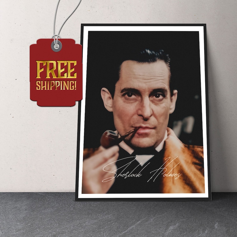 Jeremy Brett as Sherlock Holmes Framed Poster, "london's Greatest ...