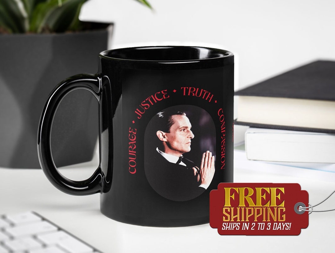 Jeremy Brett as Sherlock Holmes Black Glossy Mug, Champion of Justice ...