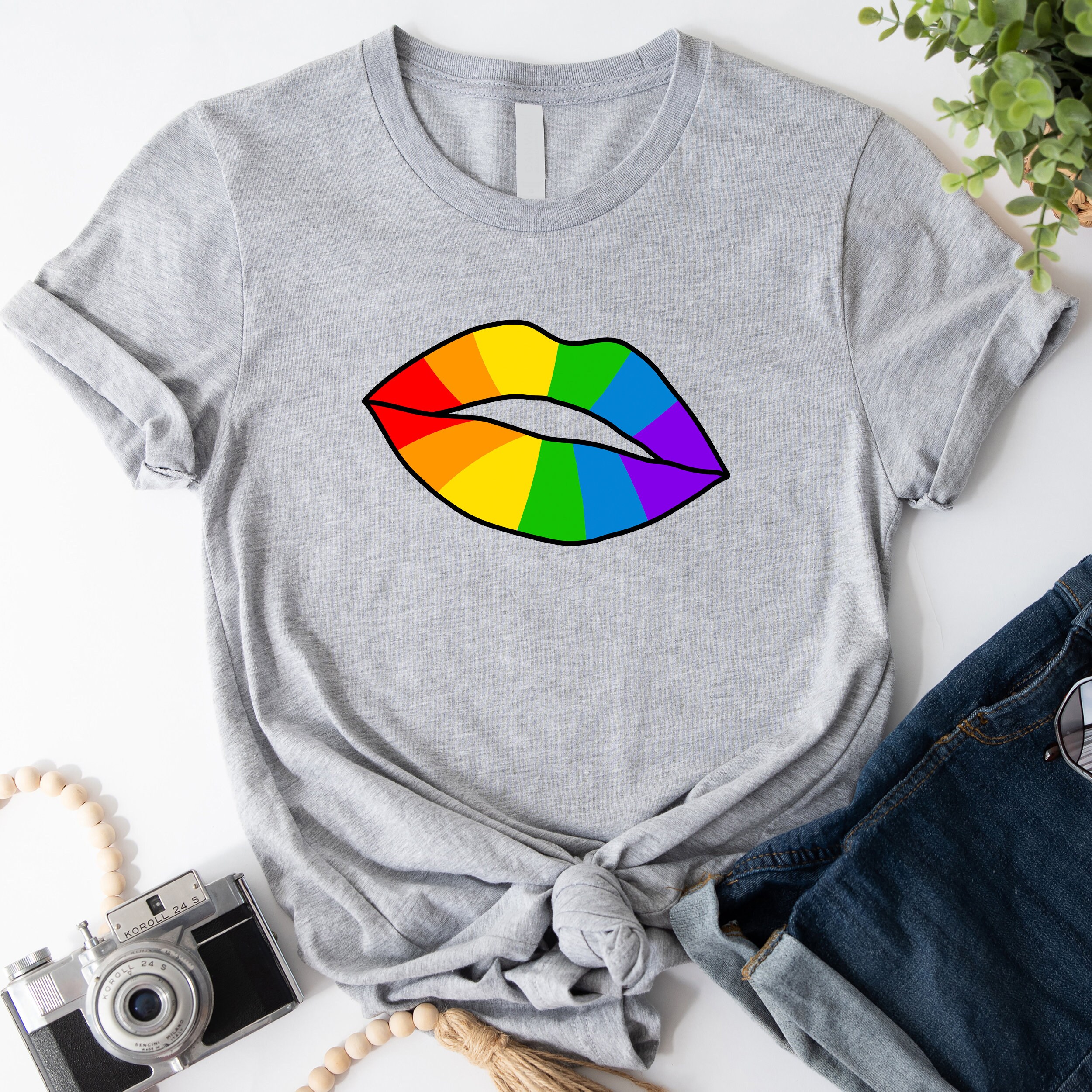 Rainbow Lips, Pride Color Shirt and Sweatshirt, Gay Pride Shirt, LGBTQ ...