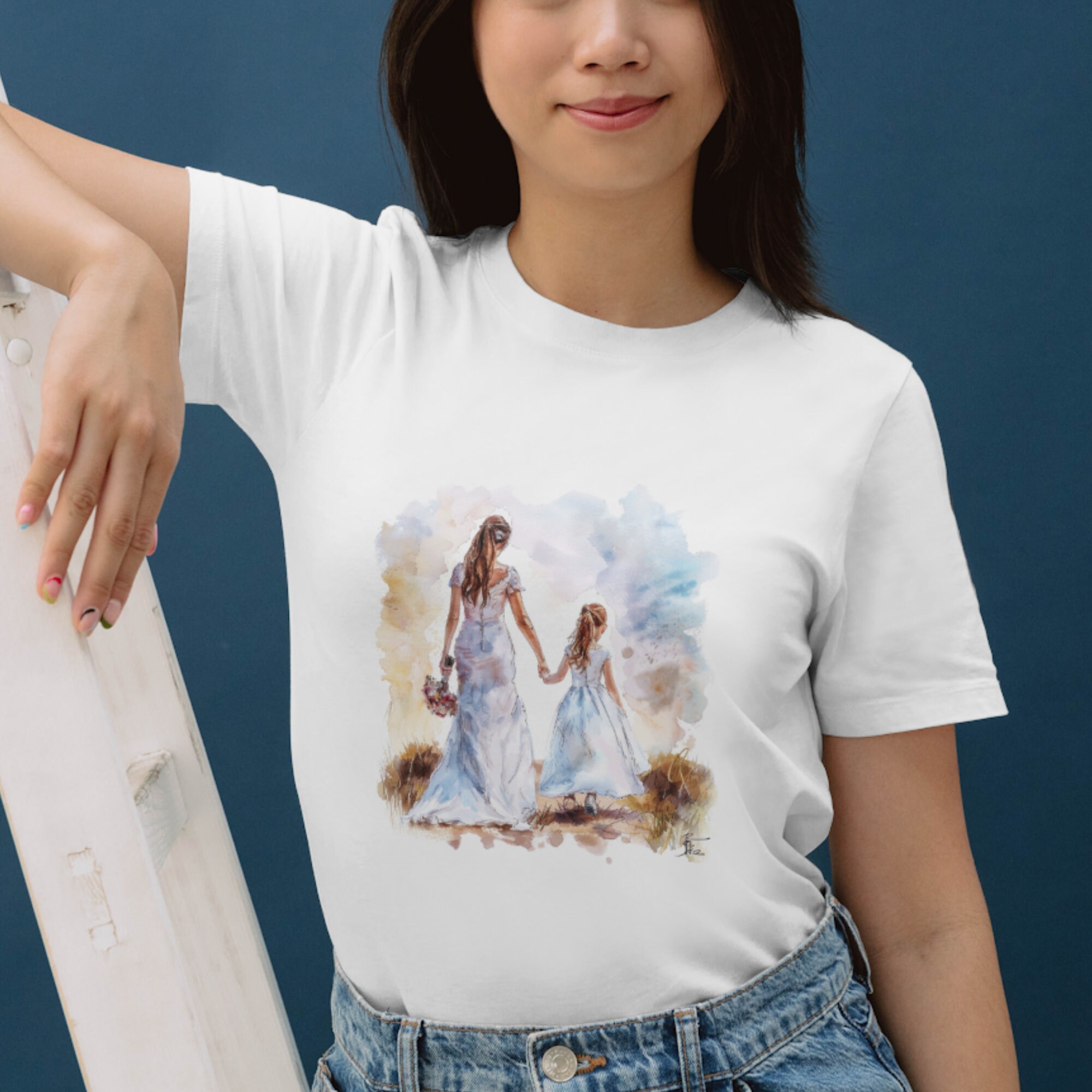 Watercolor Mother and Daughter Clipart Bundle of 20 PNG, Cute Mother's ...