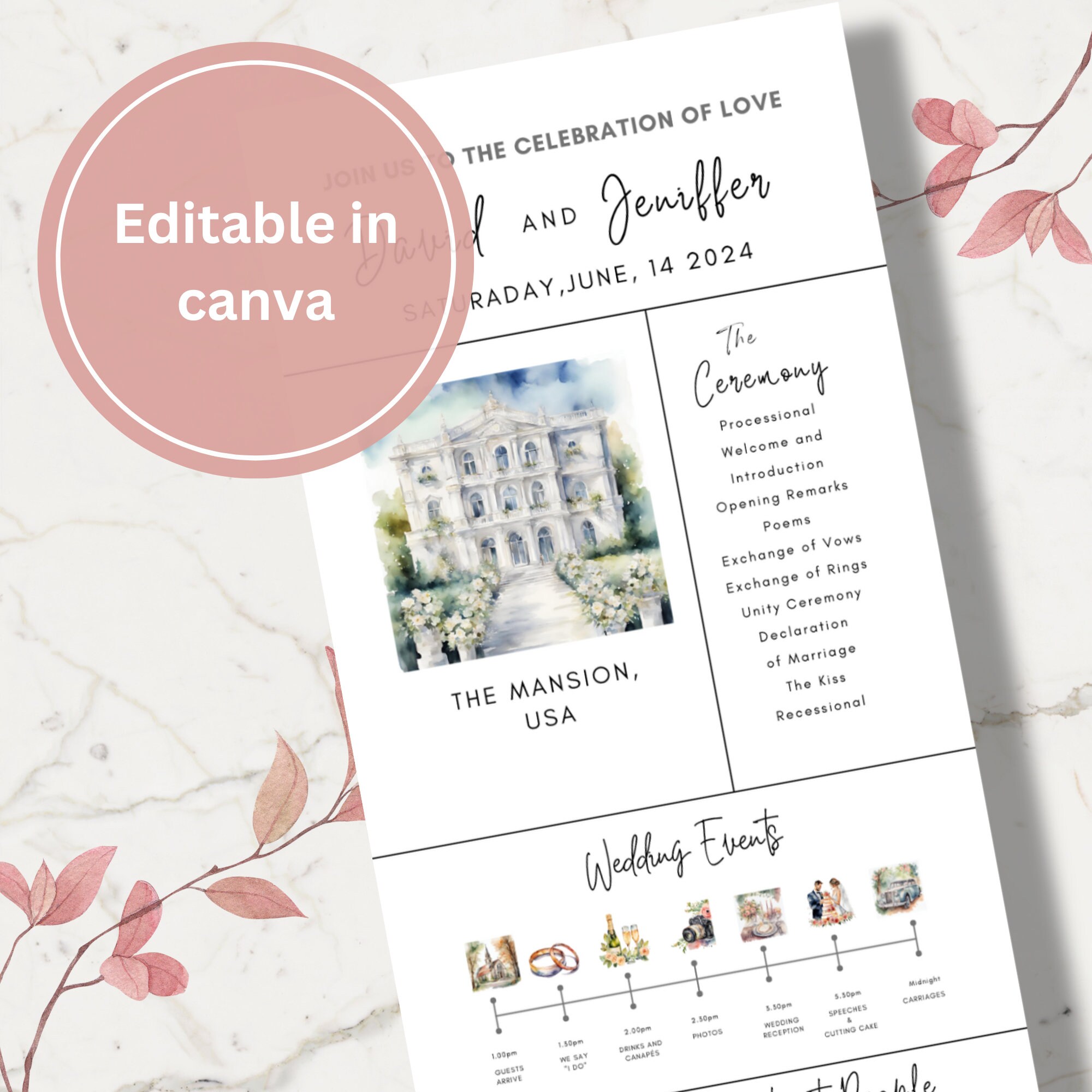 Infographic Wedding Program, Infographic Wedding Program Template ...