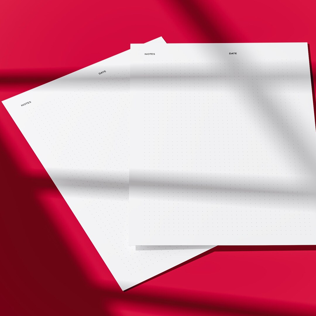 Note Page Printable Minimal Planner, Simple Notes List Template ...