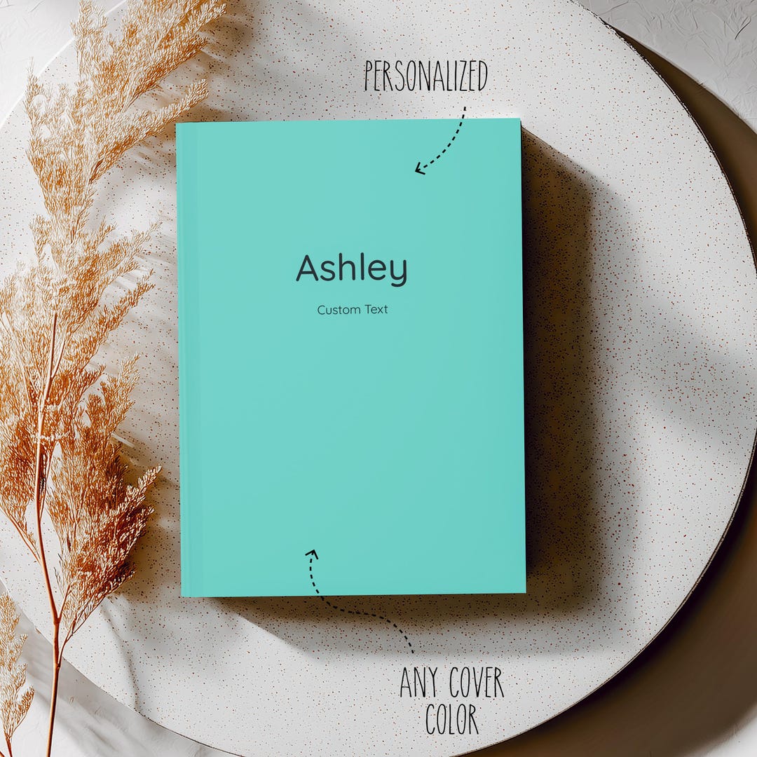 Custom Title Journal, Personalized Hardcover Notebook, Minimalist Gift ...