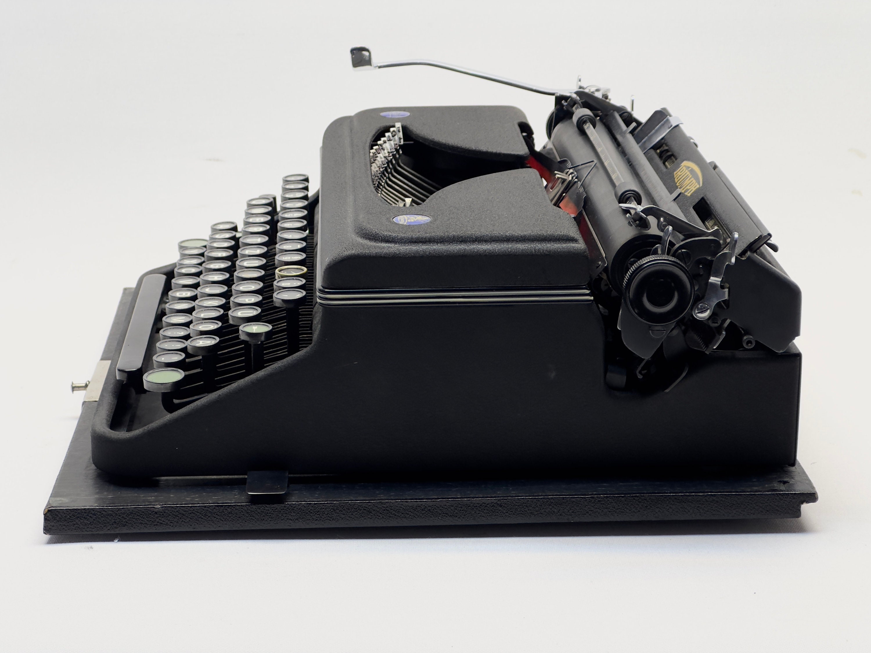 Adler Triumph Typewriter 1940 Model With QWERTZ Layout and Glass Black ...