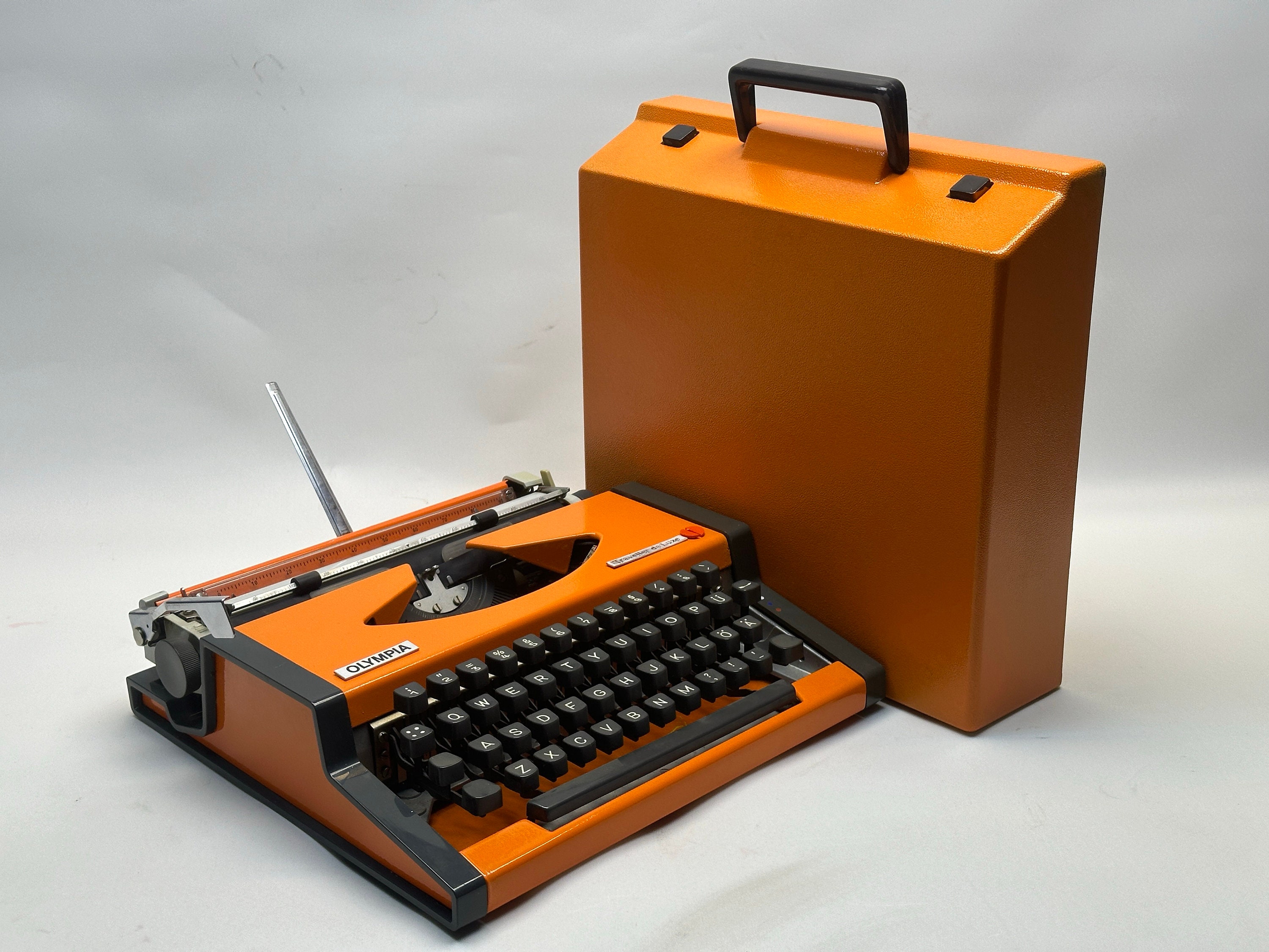 Olympia Orange Typewriter Vibrant Typing Experience With Matching ...