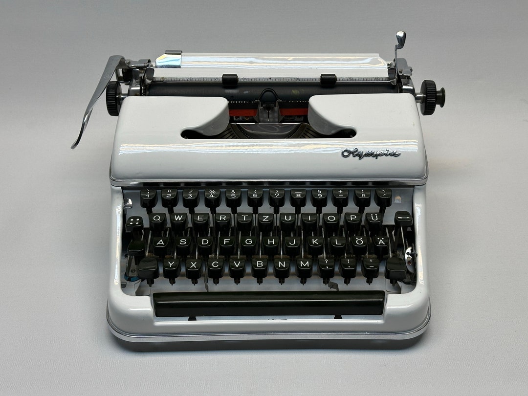 Antique Olympia SM3 Typewriter (1955): Professionally Painted White ...