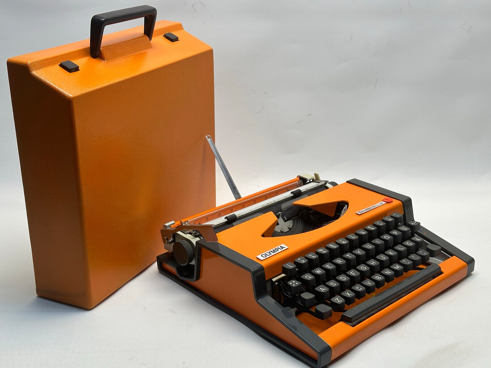 Olympia Orange Typewriter Vibrant Typing Experience With Matching ...