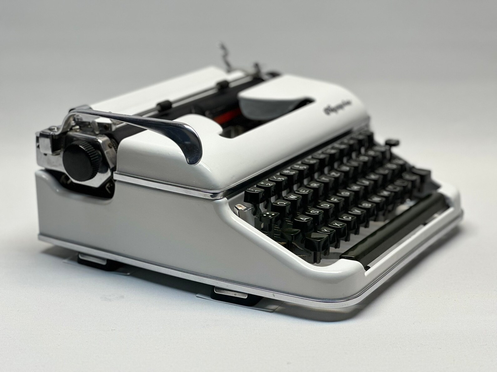 Antique Olympia SM3 Typewriter (1955): Professionally Painted White ...