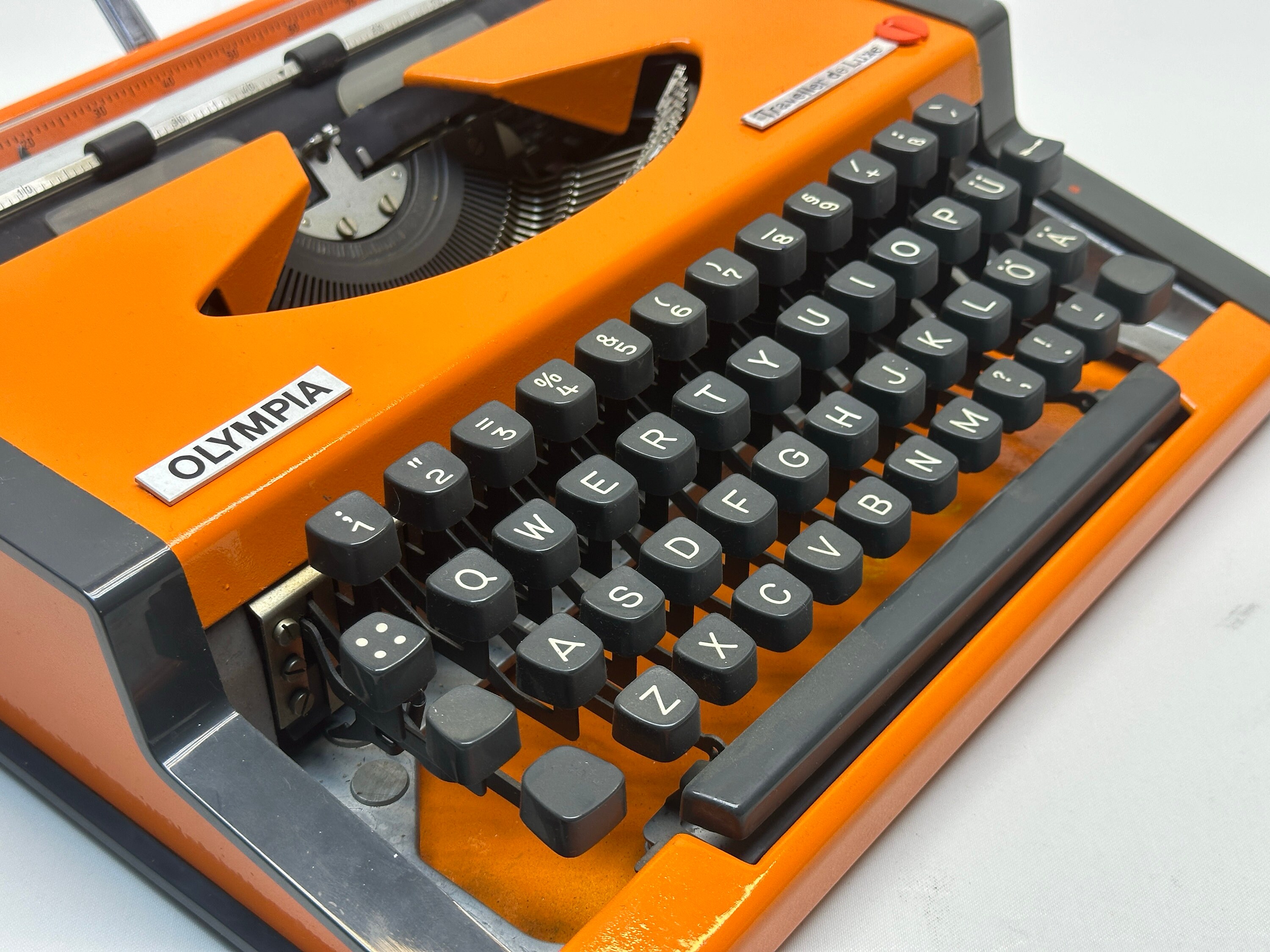 Olympia Orange Typewriter Vibrant Typing Experience With Matching ...