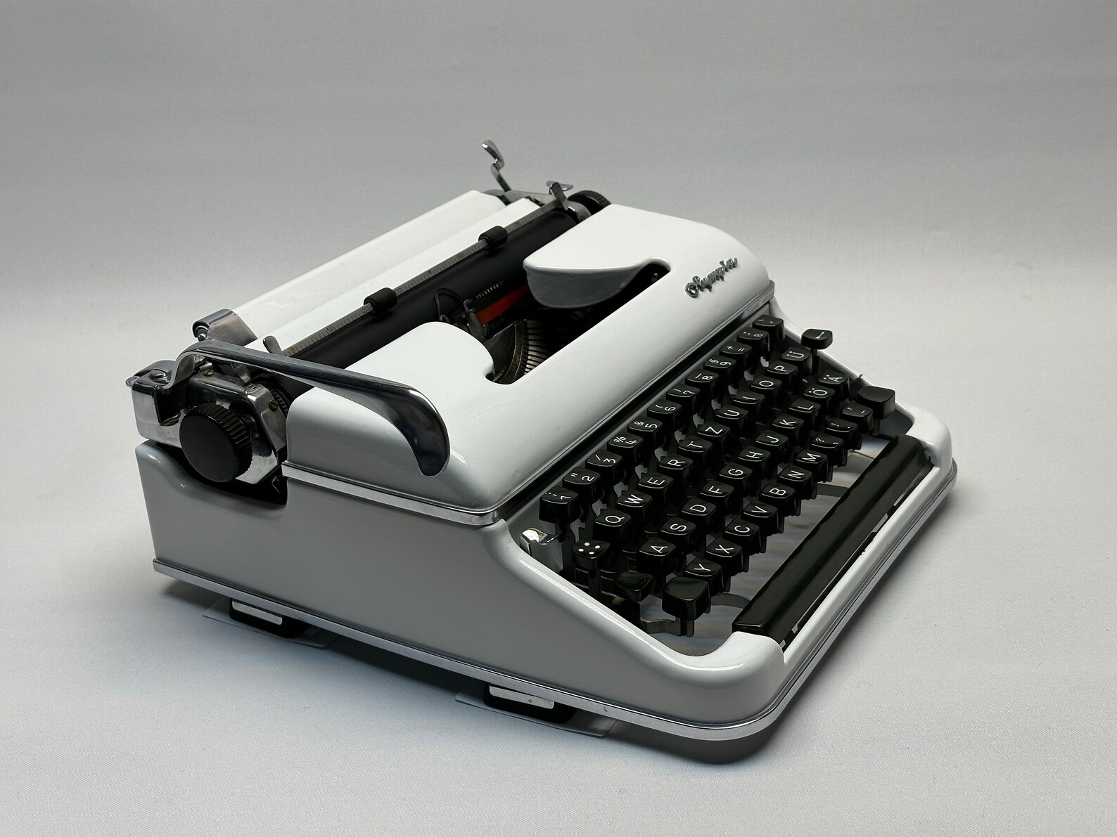 Antique Olympia SM3 Typewriter (1955): Professionally Painted White ...