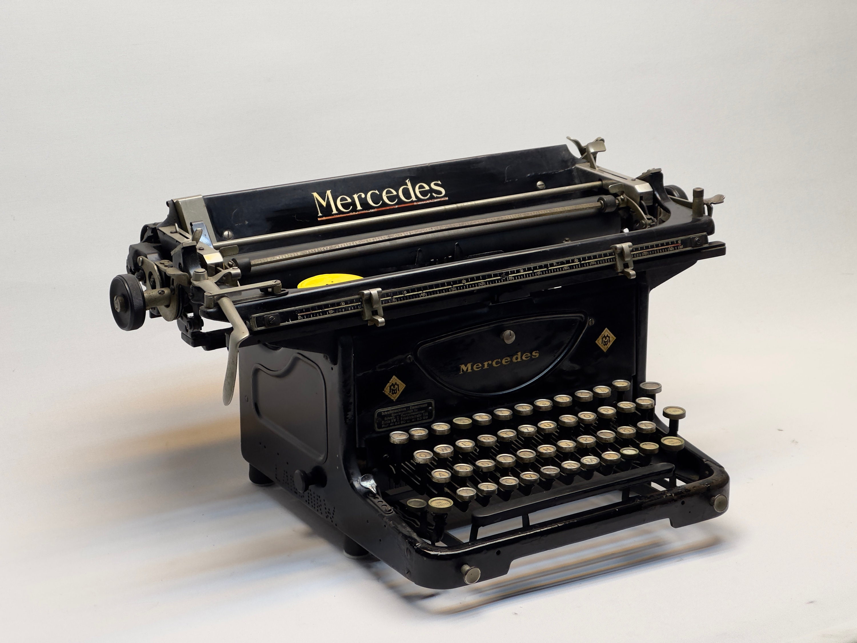 Mercedes Typewriter Vintage 1935 Model With QWERTZ Layout and Glass ...