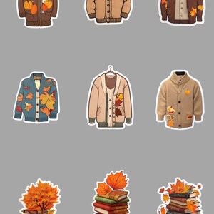 72 Autumn-themed Downloadable Digital Stickers, Season Sheets, PNG ...